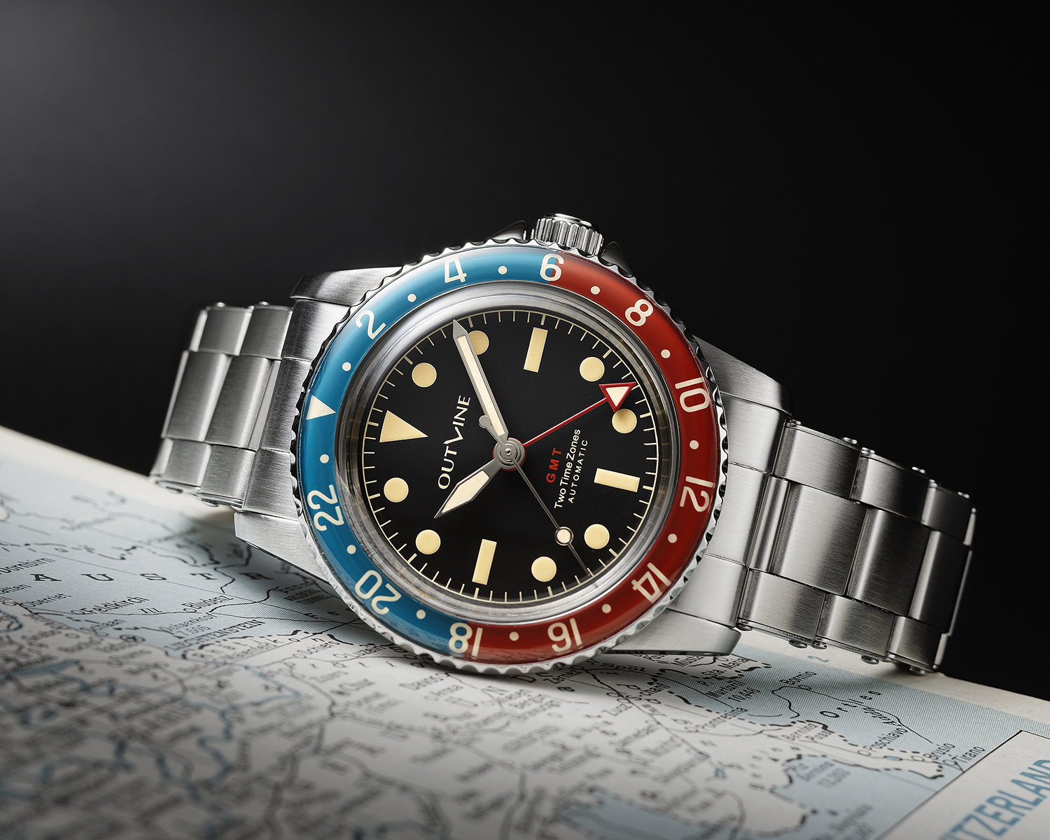 ジーエムティ1950｜GMT-1950｜99,000円 – OUTLINE｜アウトライン｜時計誌編集長・菊地吉正プロデュースのヴィンテージ調 ...